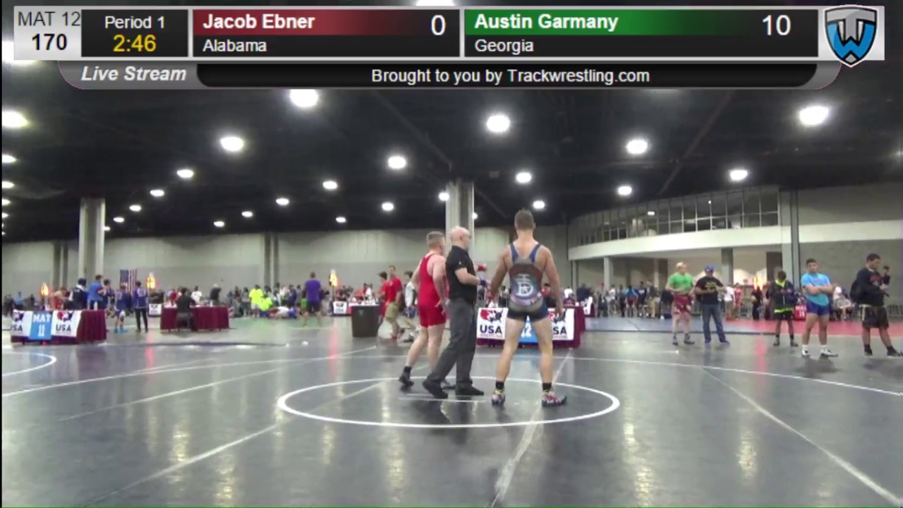 2259 Cadet Men 170 Jacob Ebner Alabama vs Austin Garmany Georgia ...