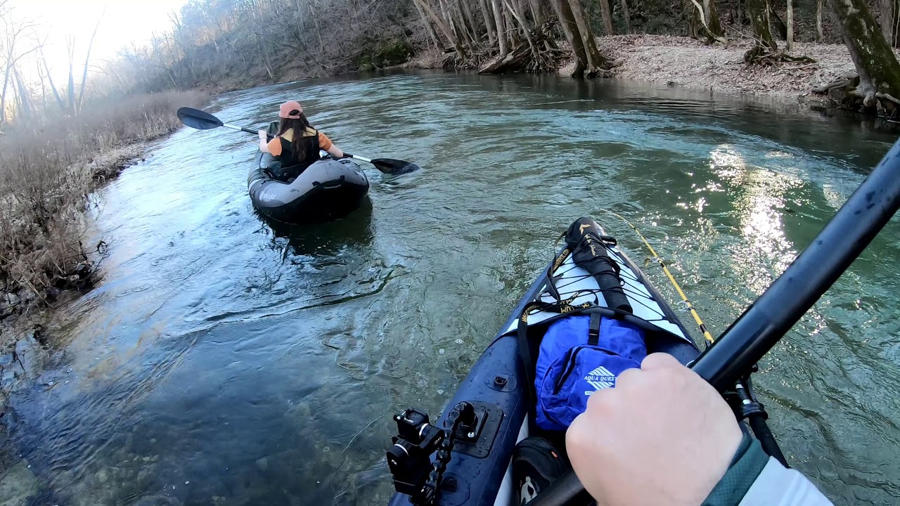 Winter Float Trip -- Roaring River Missouri - YouTube