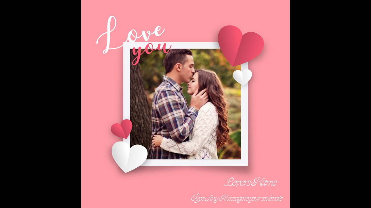 How To Make Valentines Day Wish With Photo in Adobe Photoshop CC 2020 ...