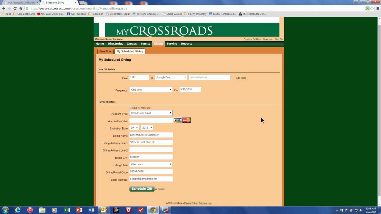 My Crossroads Tutorial Pledging October 2015 - YouTube