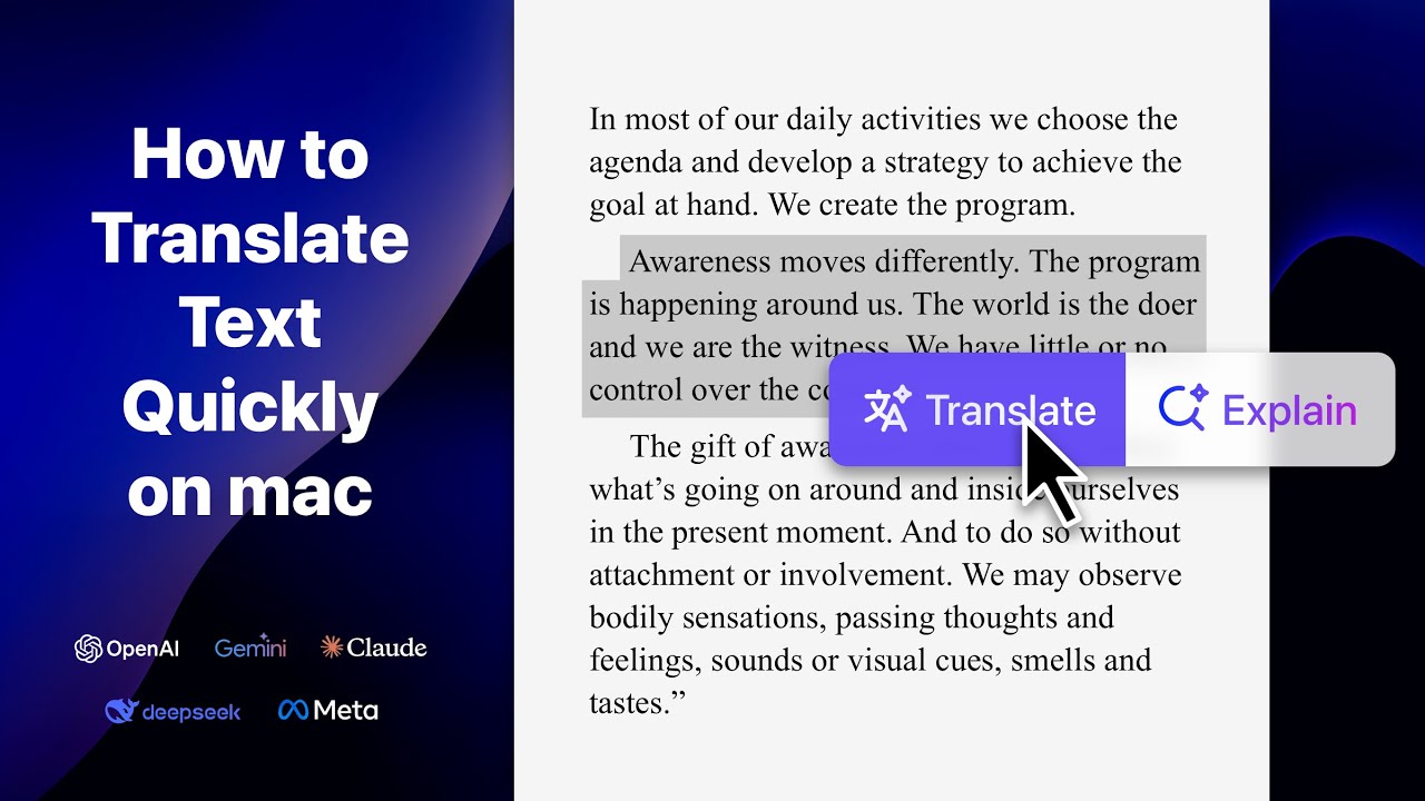 How To Translate Text, Pdf & Ebook Quickly With AI On Mac - YouTube