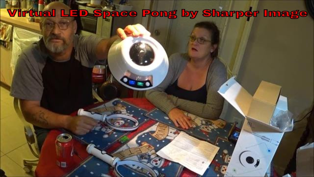 Virtual LED Space Ping Pong by Sharper Image - YouTube