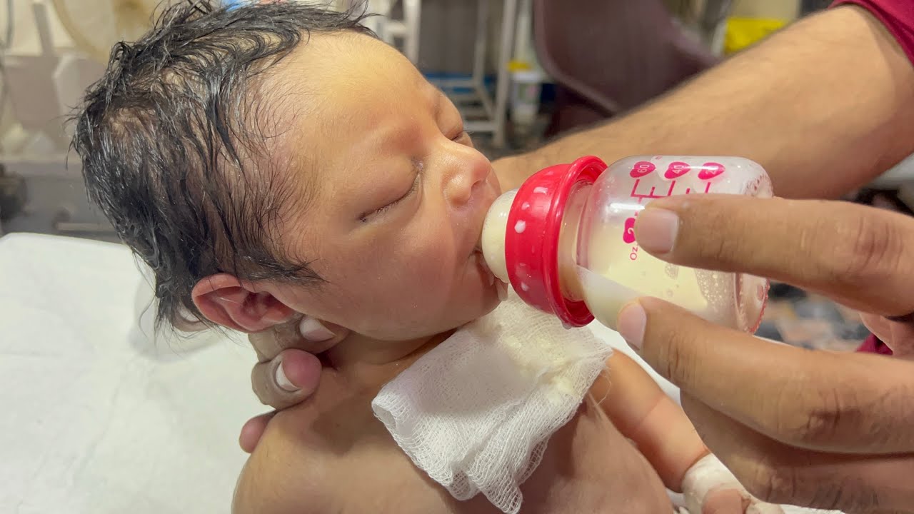 A Little Cute Baby Feeding in Our NICU - YouTube