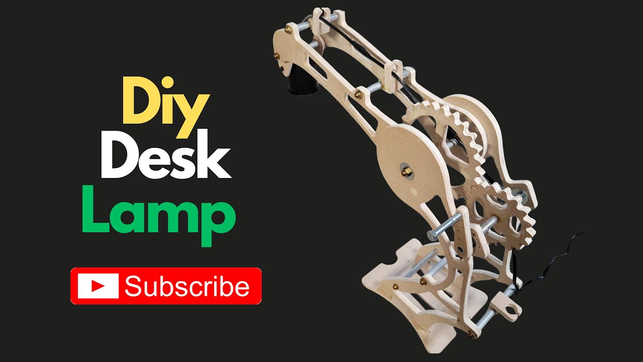 DIY ORGANIC DESKTOP LAMP. CNC PLY WOOD CUTTING. DIY HOME PROJECT. - YouTube