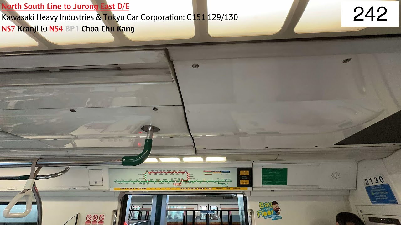 ⁴ᴷ [Trail front train] SMRT Trains, NSL Train Ride [Kranji → CCK ...