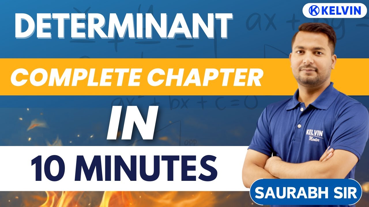 DETERMINANT In 10 Minutes | Class 12 Mindmap Series By Saurabh Sir ...