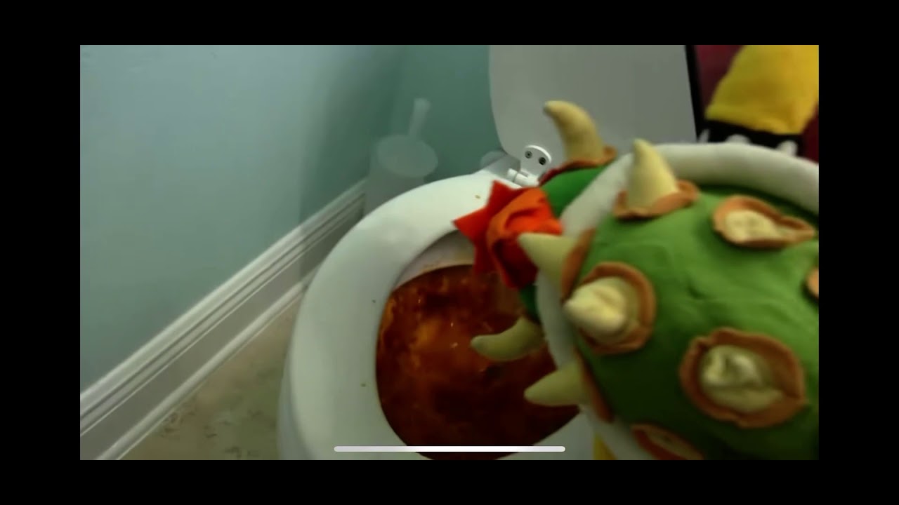Bowser just put the soup into the toilet - YouTube