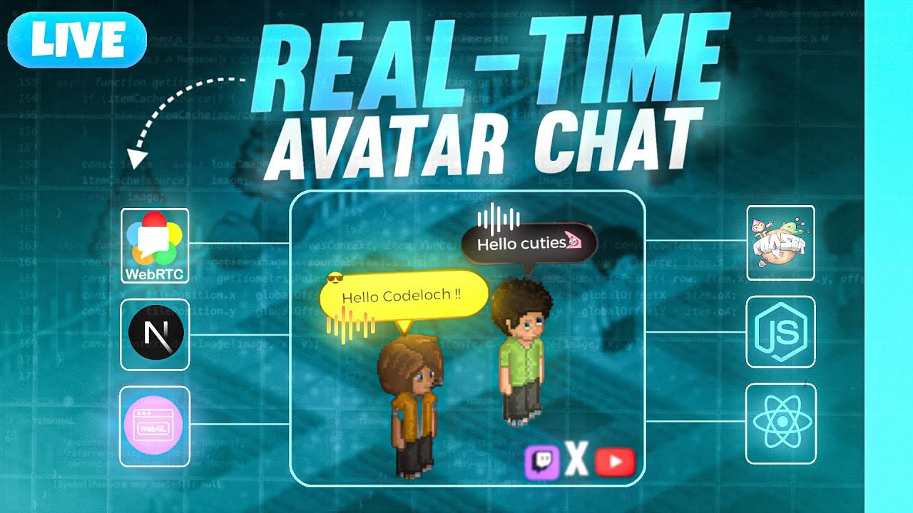 Live Coding Stream Youtube Live Avatar Chat : react, phaser, webrtc, webgl, node (Educational ...