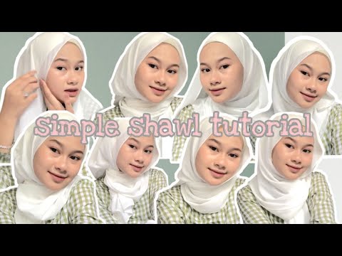 SHAWL TUTORIAL (8 STYLES) | HOW TO STYLE CHIFFON SHAWL MORE FLOWY - YouTube