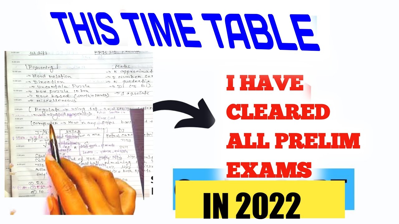 📃⏰Time Table which I followed⏳ and cleared All Prelim Exams🥇 # ...