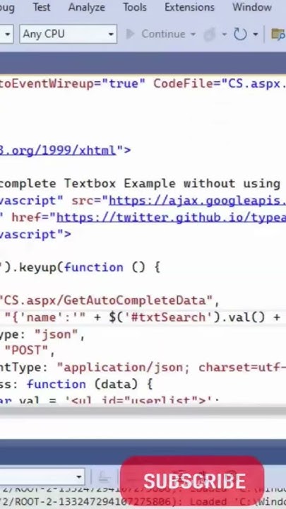 Bootstrap Autocomplete Textbox Asp.net using c# #viral #shorts #short #code #aspdotnet # ...