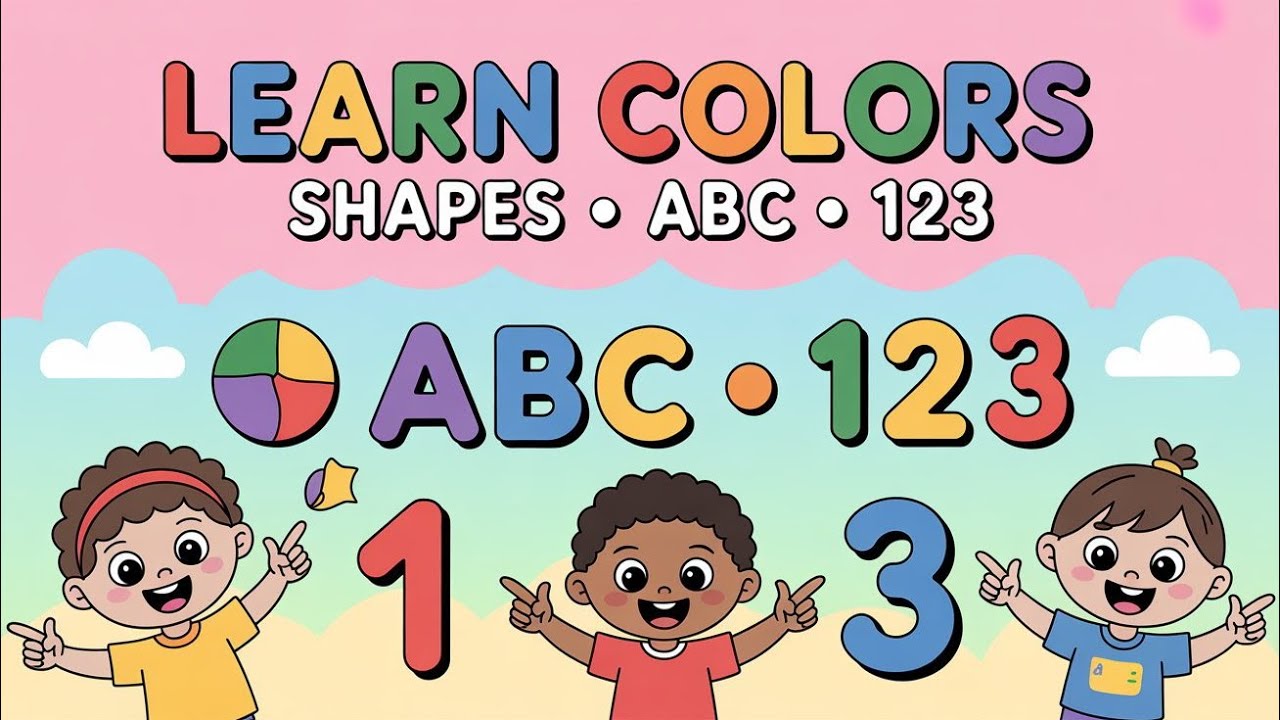 Learn Colors, Shapes, ABC & 123 | Fun Learning Video for Kids ...