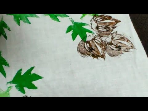 Block printing using vegetables - YouTube