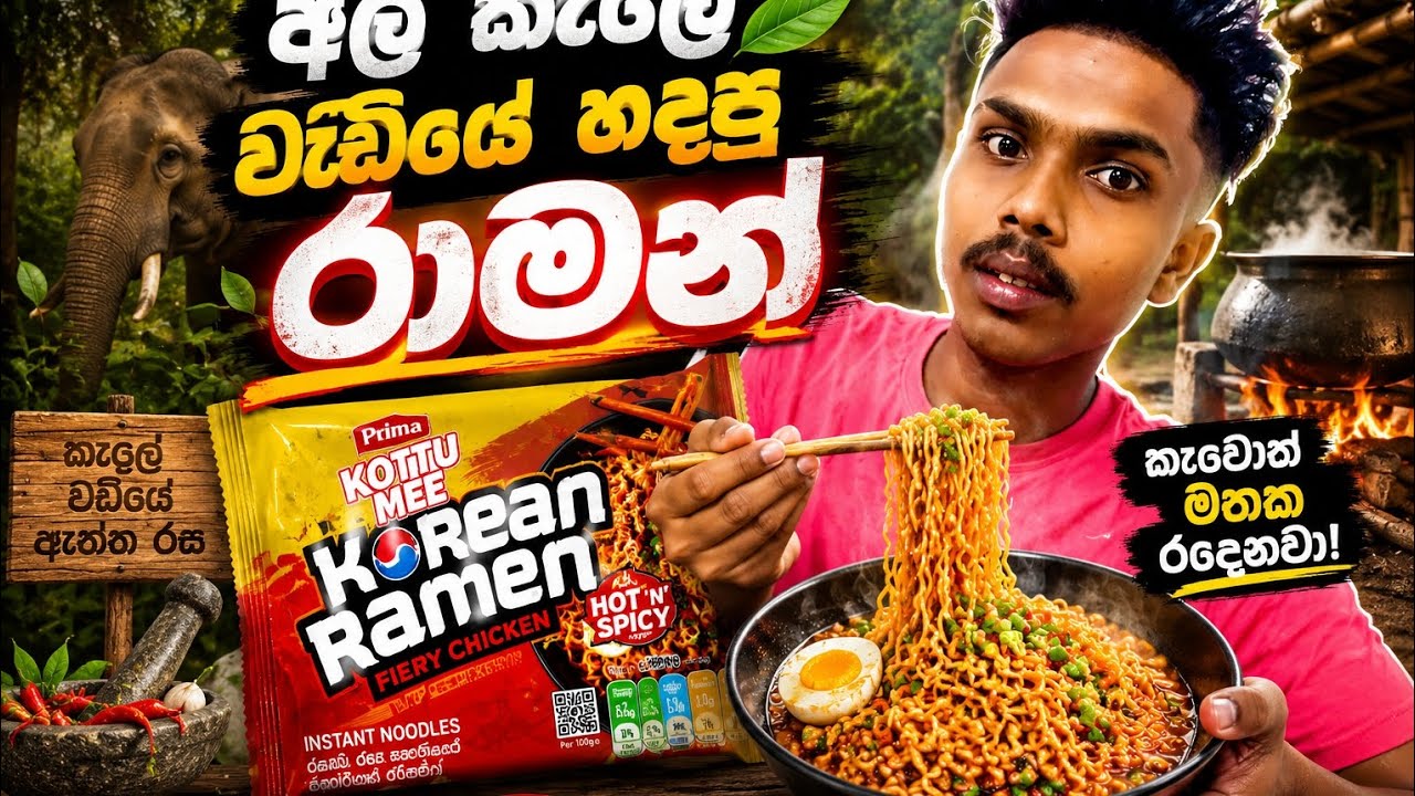 අලි කැලේ ගිහින් Ramen නූඩ්ල්ස් හදමු - YouTube