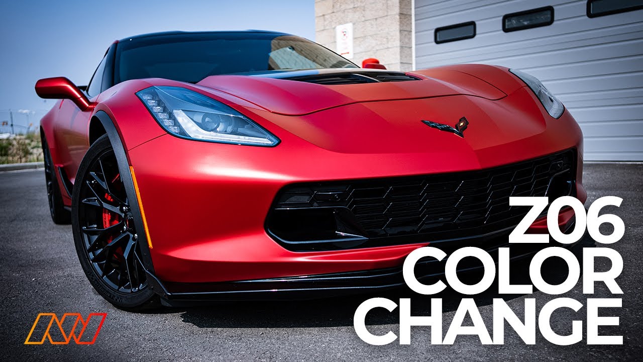 Color Change on a Corvette Z06 - KPMF Titanium - YouTube
