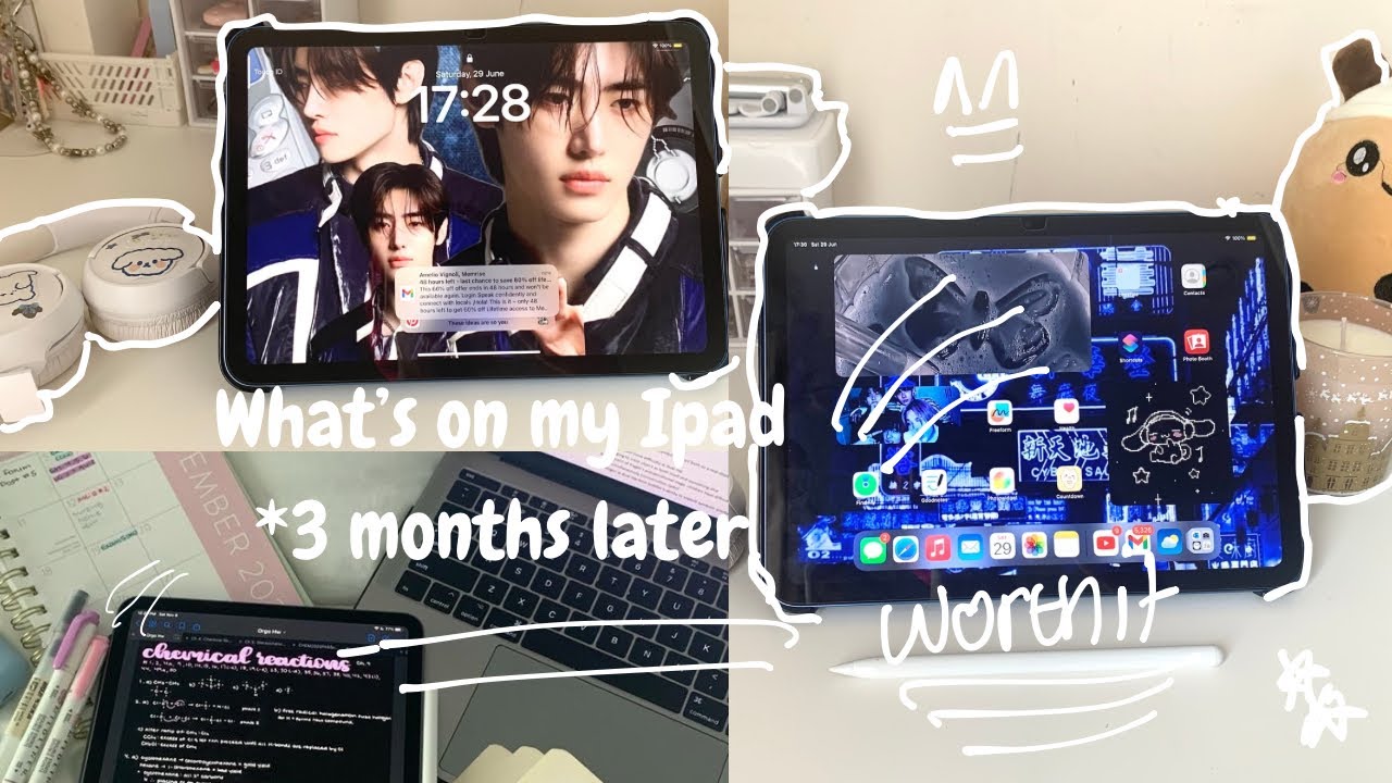 WHATS ON MY IPAD | Productivity 💻 + homescreen decorating, how I make ...