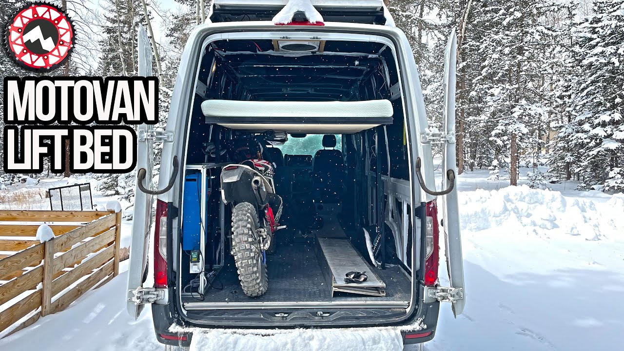 Sprinter MOTO Van - HappiJak Bed Lift - YouTube