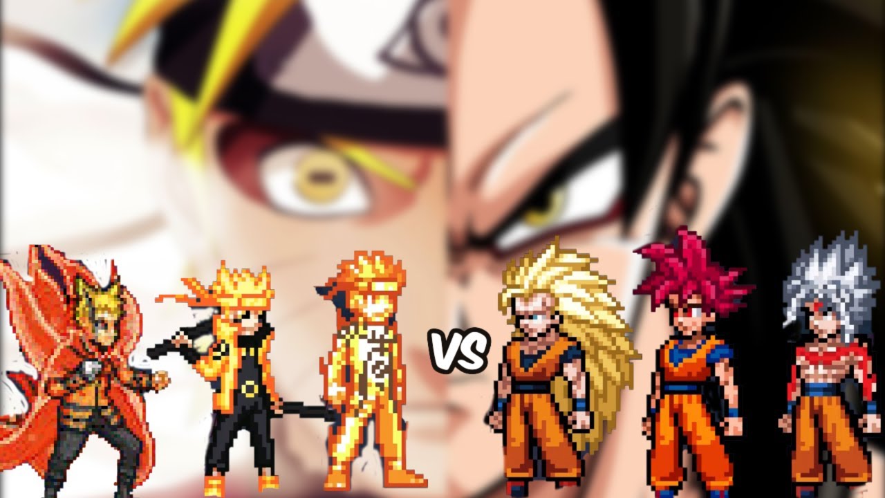 Goku (All Forms) vs Naruto (All Forms) In Jump Force Mugen V11 - YouTube