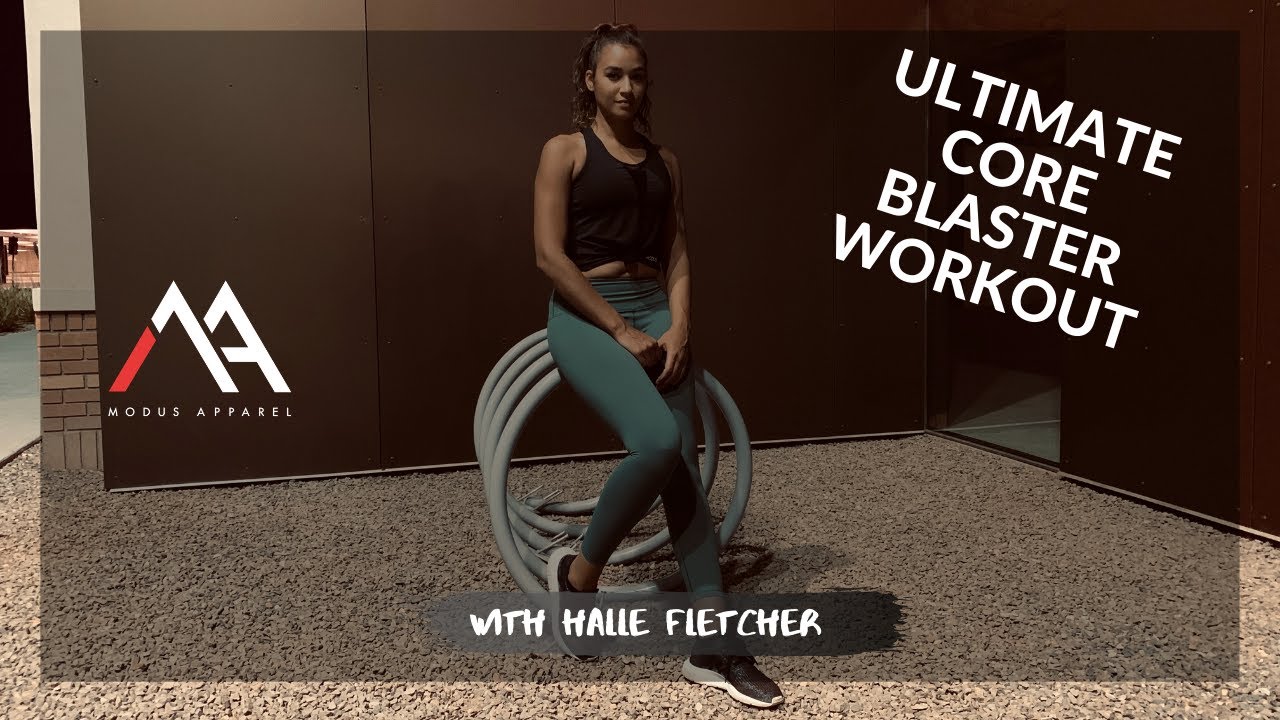 CORE BLASTER / Workout with Fashion Model / Halle Fletcher - YouTube