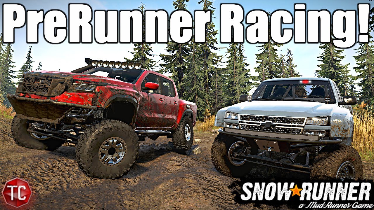 SnowRunner SEASON 9! NEW MOUNTAIN RACE TRACK!! PreRunner Racing! - YouTube