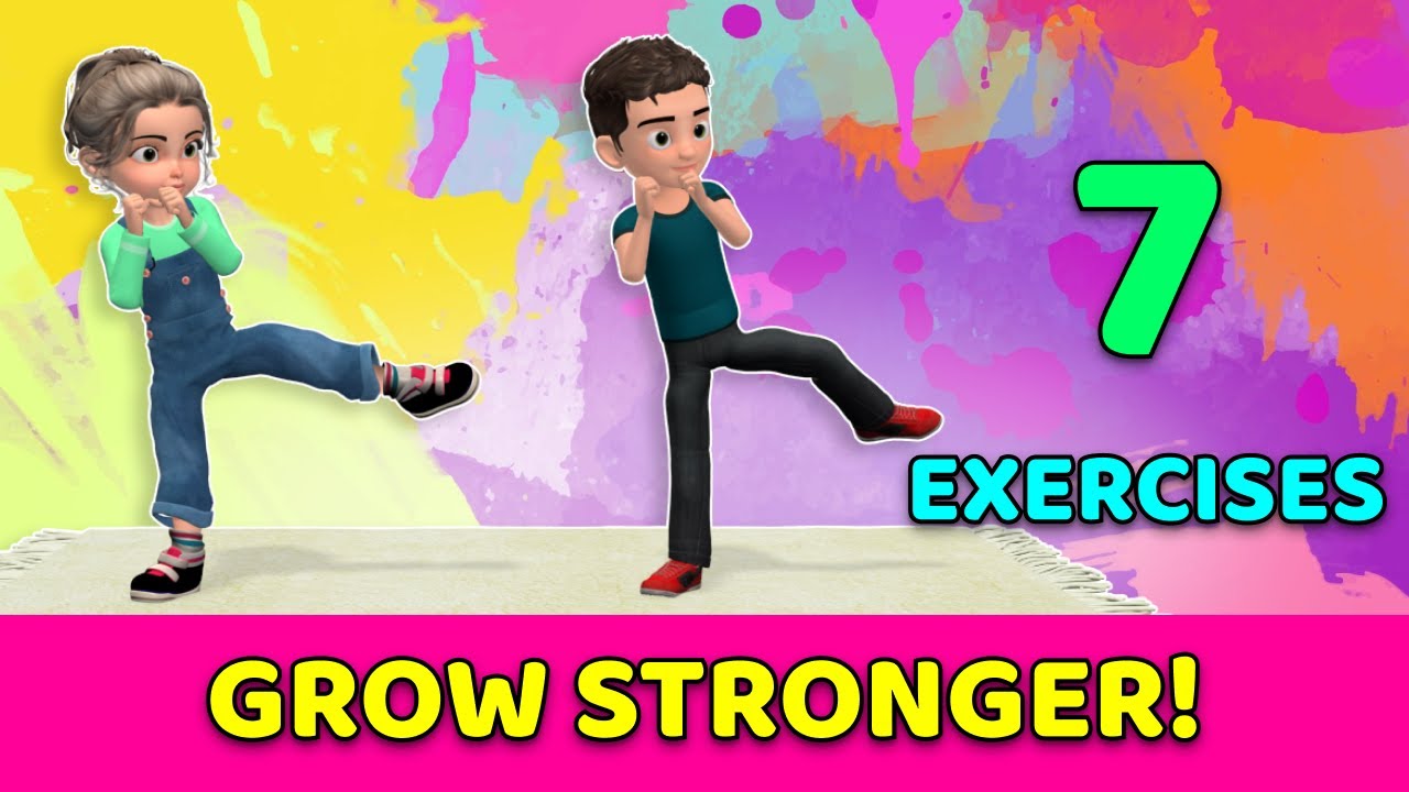 7 KIDS EXERCISES TO GROW STRONGER - Home Workout - YouTube
