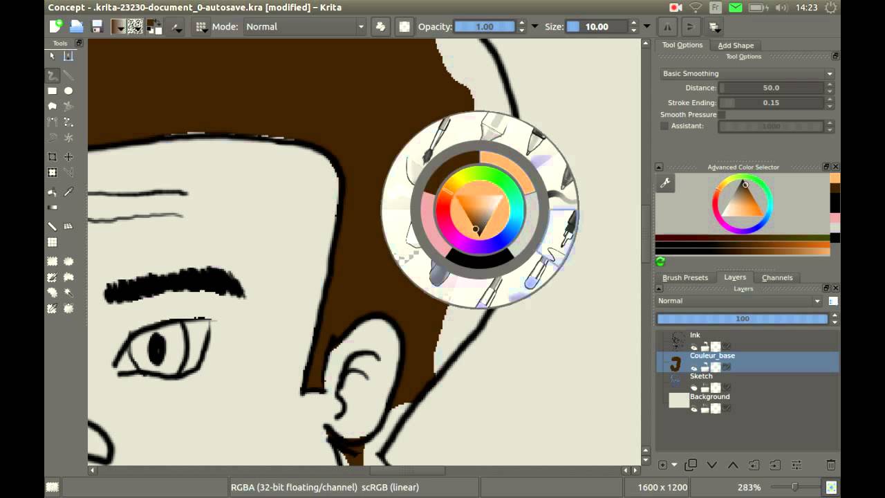 Concept de personnage avec Krita - YouTube