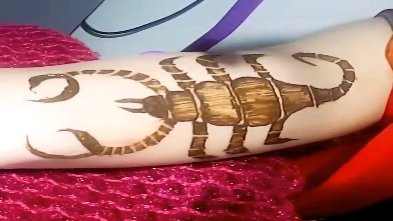 How to make DIY Scorpion Tattoo from Henna ||Mehndi - YouTube