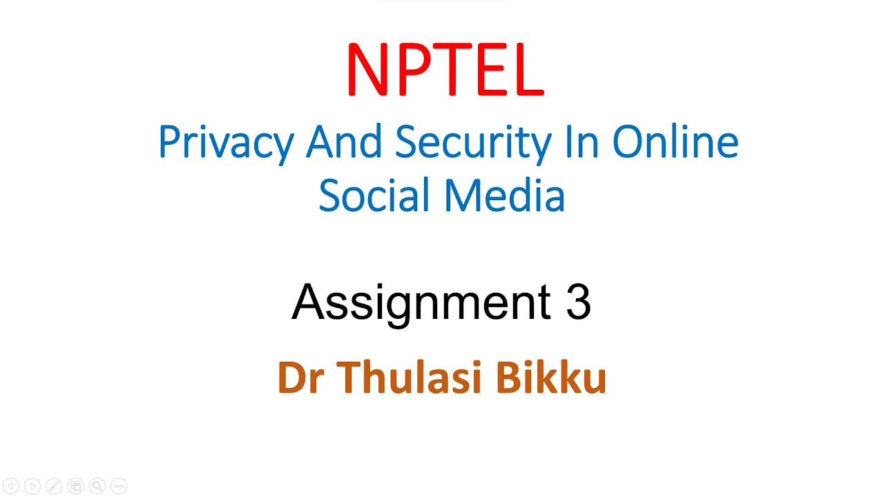 Privacy And Security In Online Social Media Assignment 3 Answers - YouTube