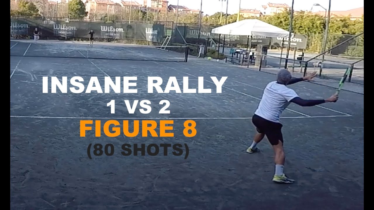 Insane Tennis Rally With Two Junior Players | 1 Vs 2 Figure 8 ...