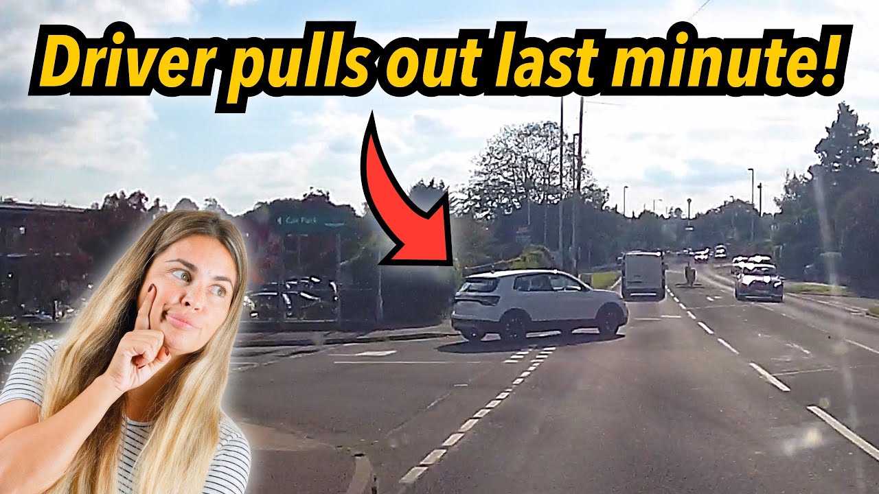 Car pulls out on driver last minute - YouTube