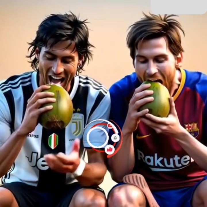 Ronaldo and Messi eating the coconut 🥥🥥🥥... #ronaldo #messi #coconut # ...