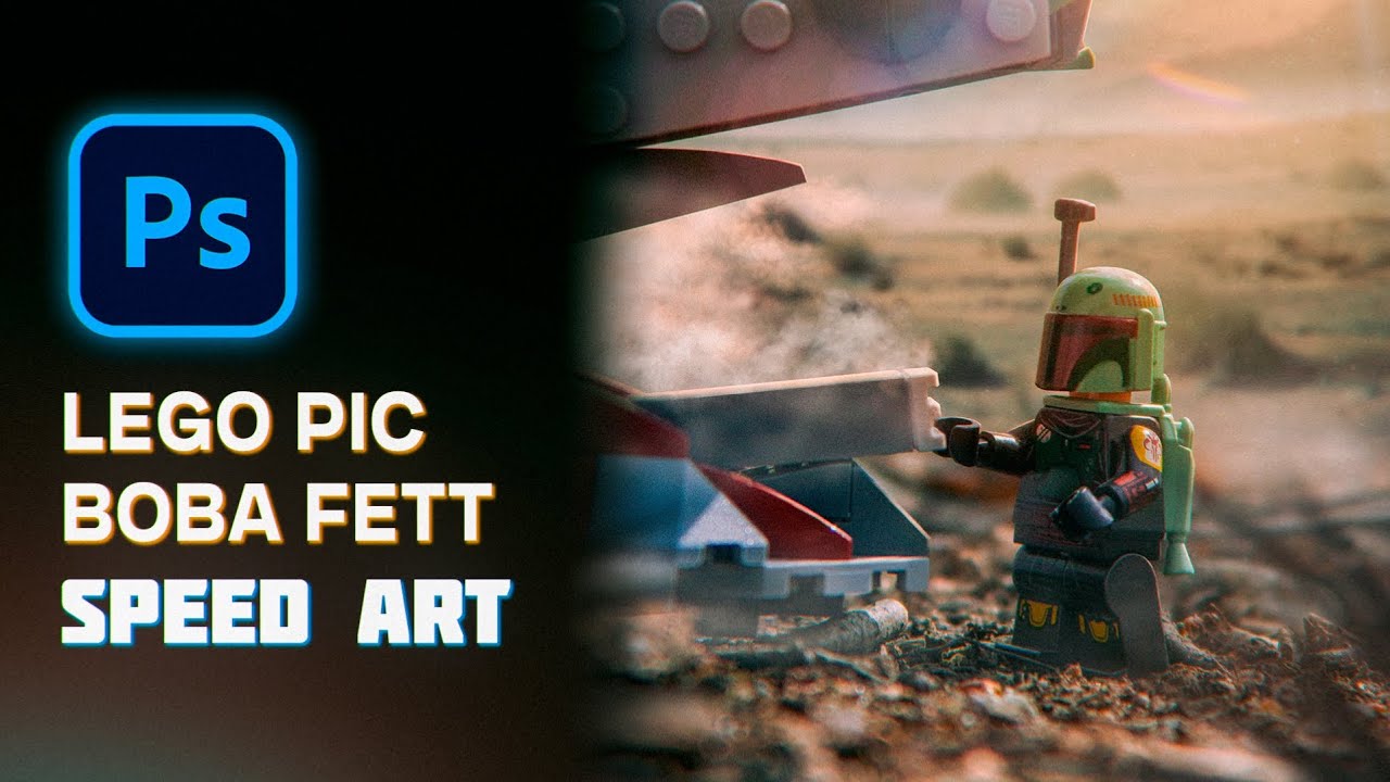 PHOTOMANIPULATION - LEGO BOBA FETT || PHOTOSHOP SPEED ART - YouTube