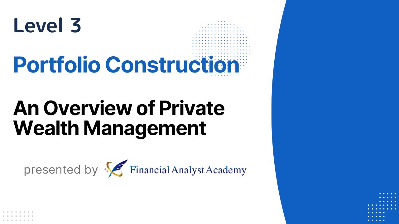 【Level 3】Portfolio Construction (Practice Problems解説) - YouTube