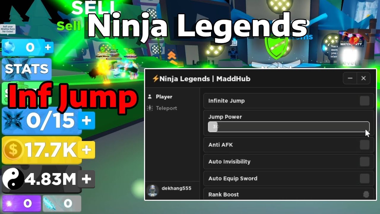 [ROBLOX] Ninja Legends Script - Inf Jump, Jump Power & More (PASTEBIN ...