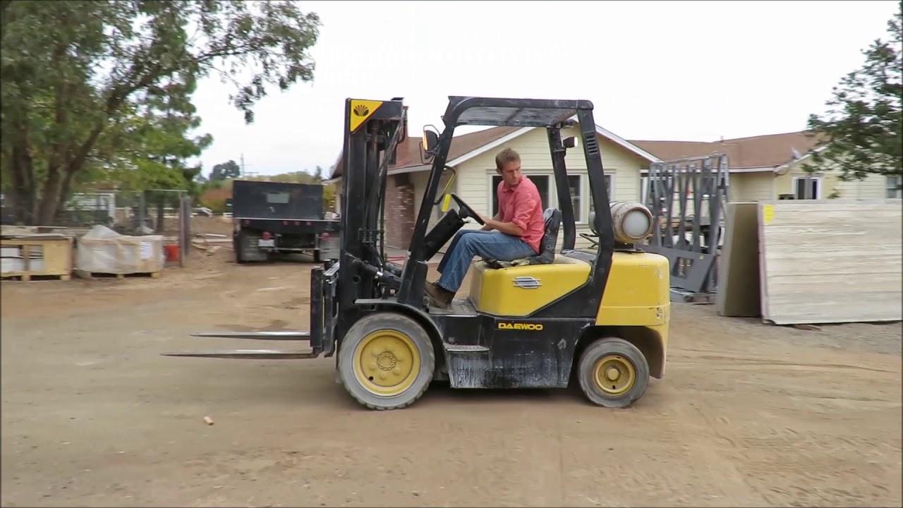 Lot #0112: Daewoo G30S-3 Propane Forklift - YouTube