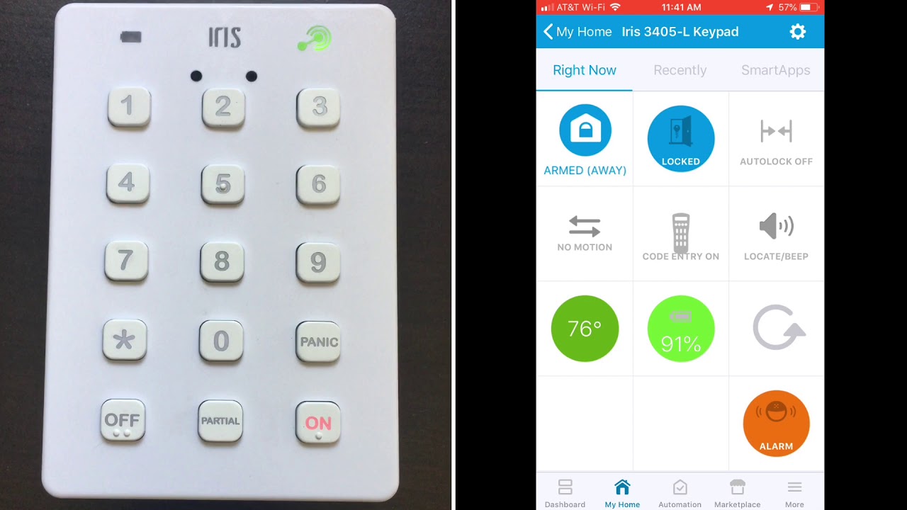 IRIS v2 (3405-L) SmartThings Integration - YouTube