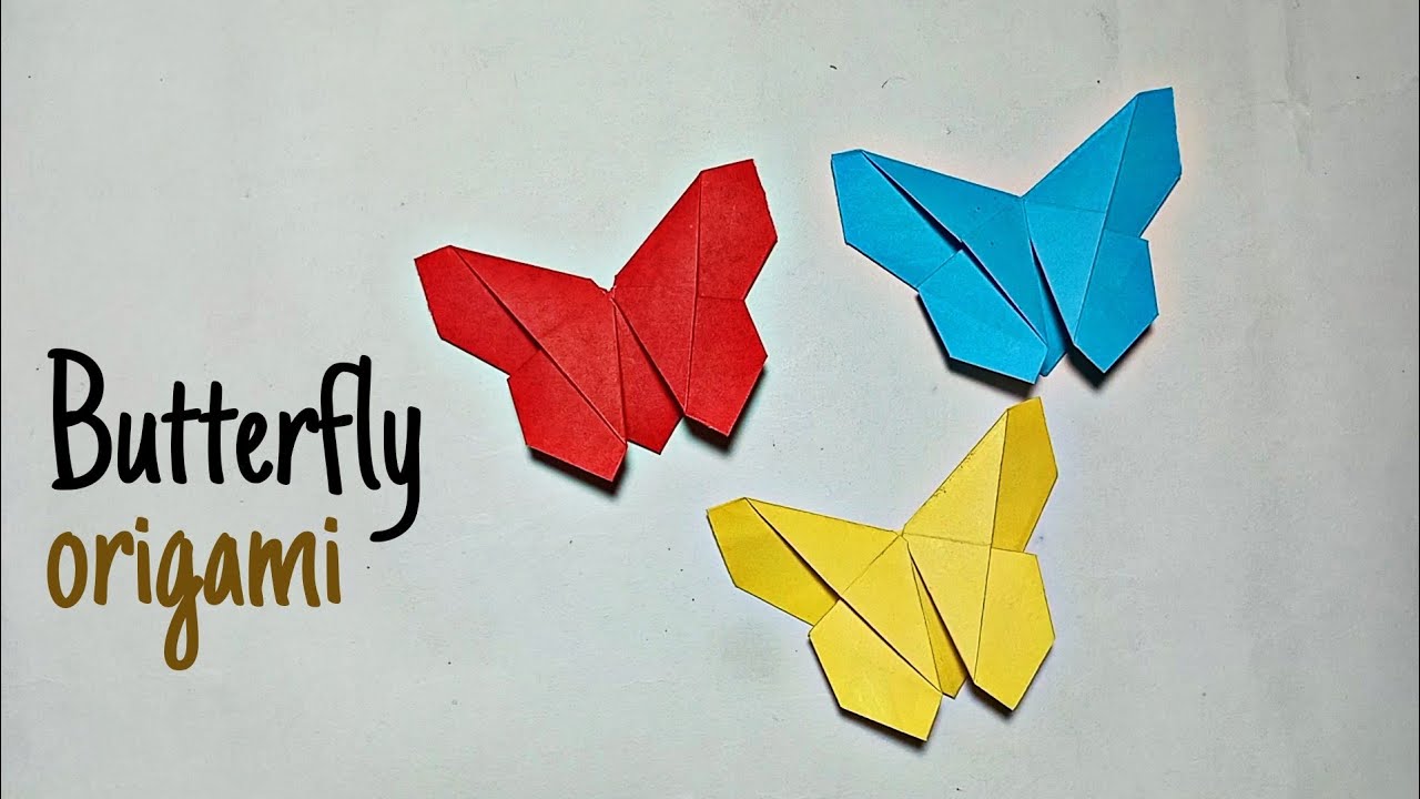How to make a butterfly origami - butterfly origami easy tutorial - DIY ...
