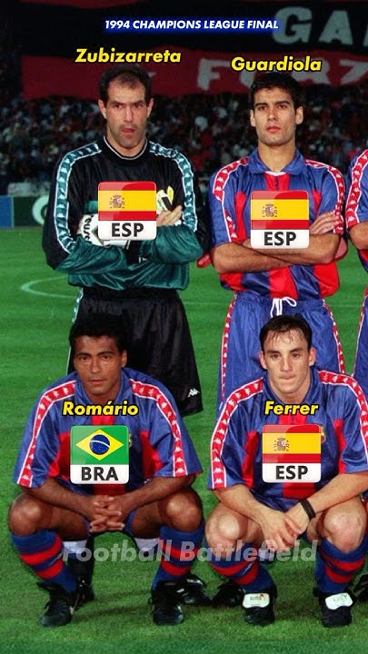 Barcelona squad vs AC Milan Final Champions League 1994🔥Nations ️#footballshorts #barca #ucl ...