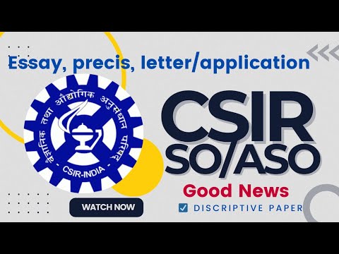 csir aso so exam result |csir so aso discriptive paper strategy |csir ...