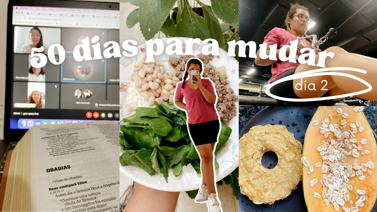 50 DIAS PARA MUDAR | treino novo, tudo o que eu como no dia e sendo ...