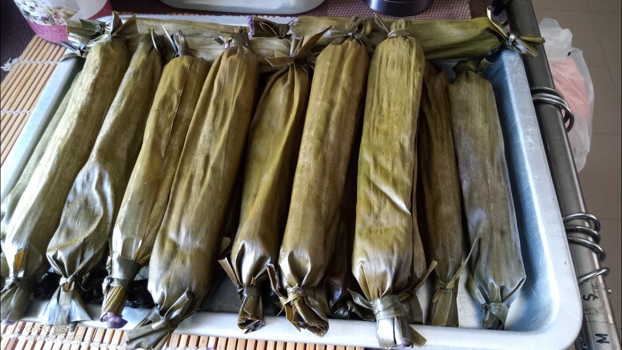 Paano mag gawa Ng suman Ube moron #cusinanimarithatbp - YouTube