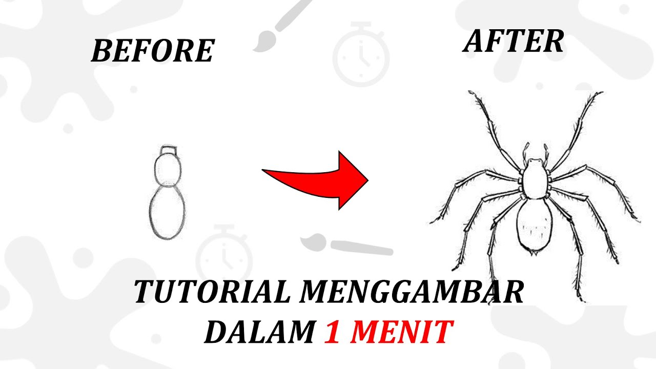 47. Cara Menggambar Laba-laba #caragambar #drawing #caramelukis # ...