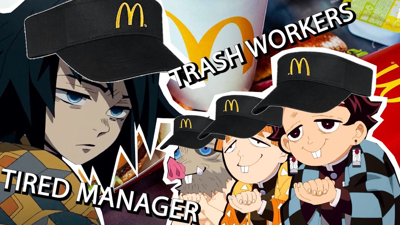 If DEMON SLAYERS worked at McDonald's - YouTube