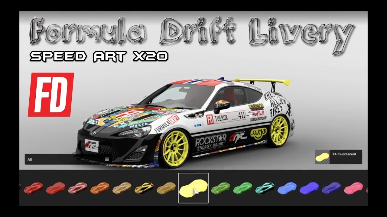 Gran Turismo Sport: Speed Art (X20) Formula Drift Livery (Gt Sport ...