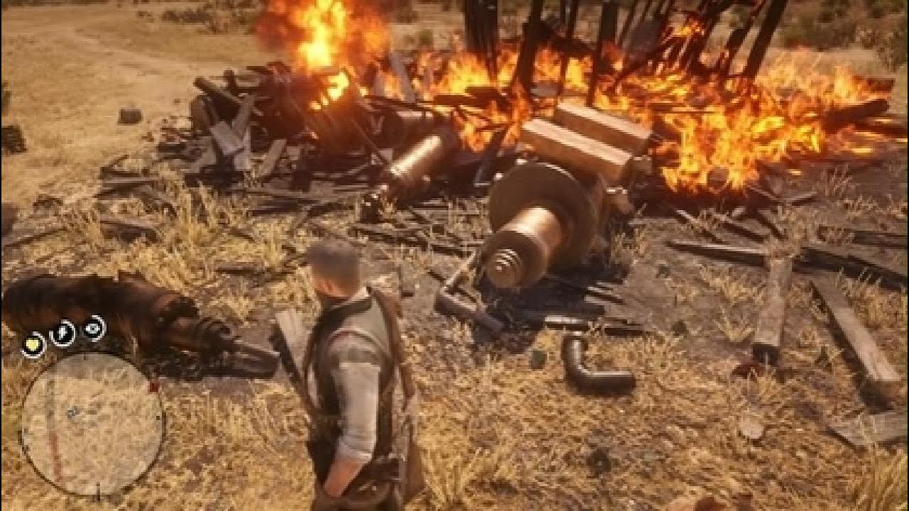Exploded house encounter rdr2 - YouTube