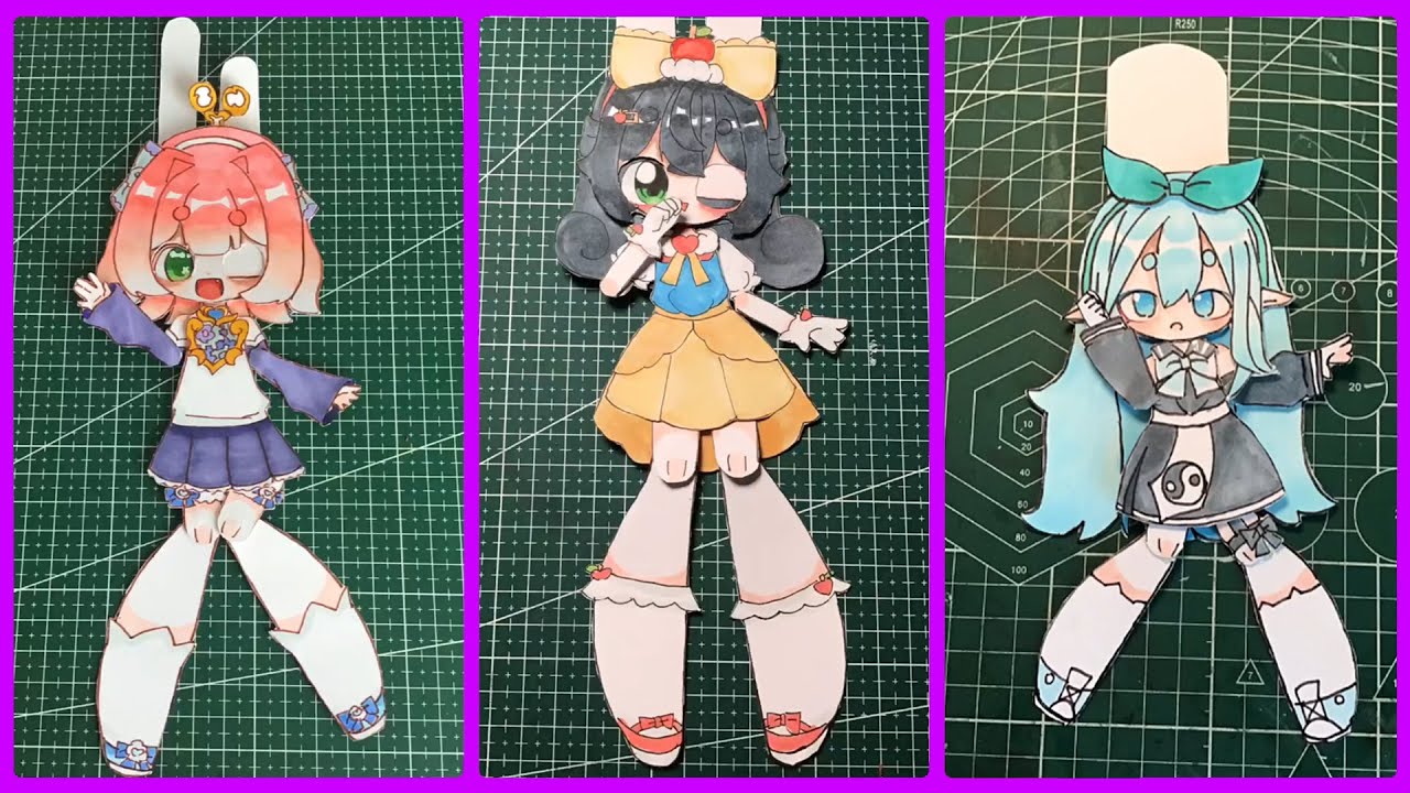 Collection of cute moving paper gacha baby dolls | Draw so easy Anime ...