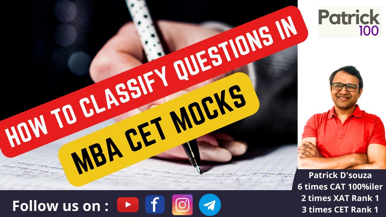 How to Classify Questions in MBA CET Mock | How to Solve MBA CET Mocks ...