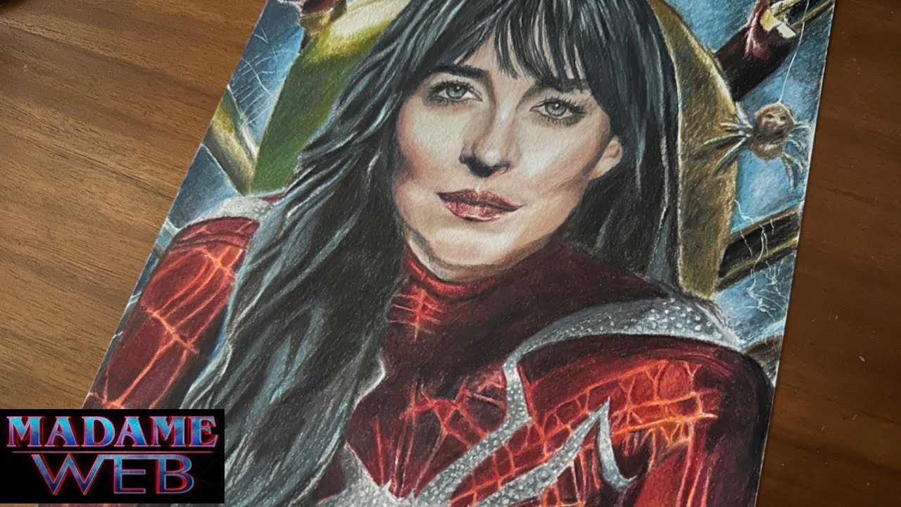 Draw Madame Web ( Spiderman ) #madameweb #spiderman #marvel - YouTube