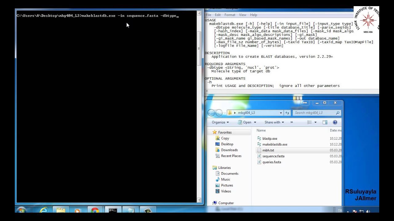 Week 2- 3."makeblastdb.exe" database creation - YouTube