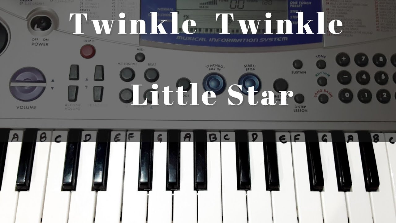 How to play Twinkle Twinkle Little star in casio keyboard/with notes ...